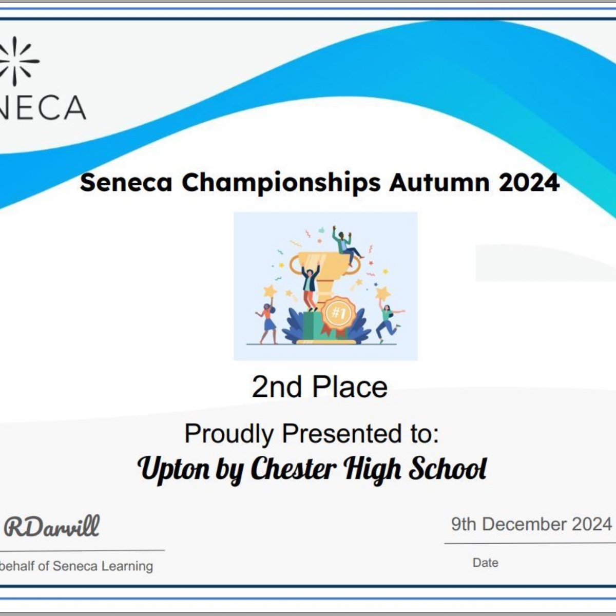 Upton-by-Chester High School - Seneca Championships